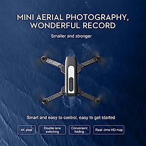 Rc Drones With Camera for Adults 4K Fpv Mini Drone with Altitude Hold Headless Mode One Key Start Speed Adjustment, VR 3D Experience, Rc Quadcopter for Beginners Cool Stuff (Black)