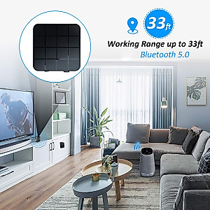 VR-robot Bluetooth 5.0 Audio Transmitter Receiver Adapter, 2-in-1 Wireless 3.5mm aptX Low Latency Stereo Audio Adapter for Home Sound System/TV/PC/Tablet/Speaker Headphone