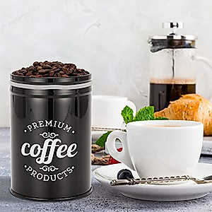 3 Piece Food Jars Canisters Sets, Airtight Coffee Container, Tea Organizer, And Sugar Canister, Rustic Farmhouse Decor for Kitchen Countertop (Black)