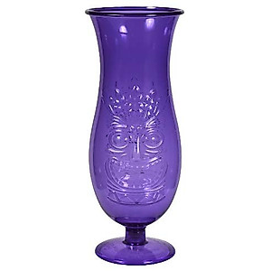 TopNotch Outlet Hurricane Glasses - Plastic Luau Tumblers (4 Pc) Tropical Summer Party Ready - Tall Frozen Cocktail Cups - Break Resistant