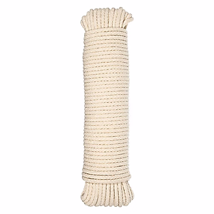 All-Purpose Cotton Clothesline Rope - 100 Feet - 3/16 Inch Diameter