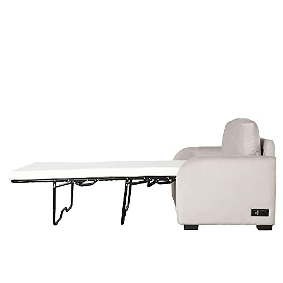 Multifunctional Velvet Loveseat Sofa with Pull Out Sleeper Couch Bed ,USB Port ,3-pin Plug & Twin Memory Mattress for Living Room Furniture Sets, Spaces Saving Design for Home, Apartment and Office