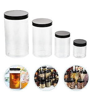 8pcs Plastic Storage Tank Nut Container Storage Sealed Can Food Jar Cookie Jar Coffee Bean Jar Transparent Sealed Bottles Storage Can Dried Fruit Jar Tea Jar