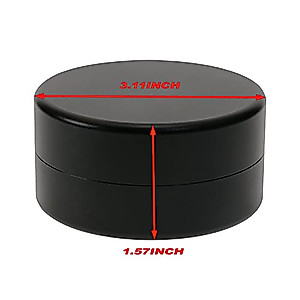 Mini Skater Black 3.1"Shockproof Sealed Waterproof Aluminum Box Pill Container Airtight Metal Stash Jar Herb Storage Container(1Pcs)