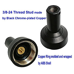 UngSung NMO to 3/8" x 24 Thread Antenna Stud Made by Copper Antenna Mount Adapter for Cell Ham Two Way Radio Antenna (1 PC)