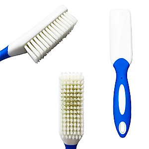 Amangny 2 Pieces Long Handle High Density Soft Bristle Clothes Sneaker Shoe Cleaning Brush