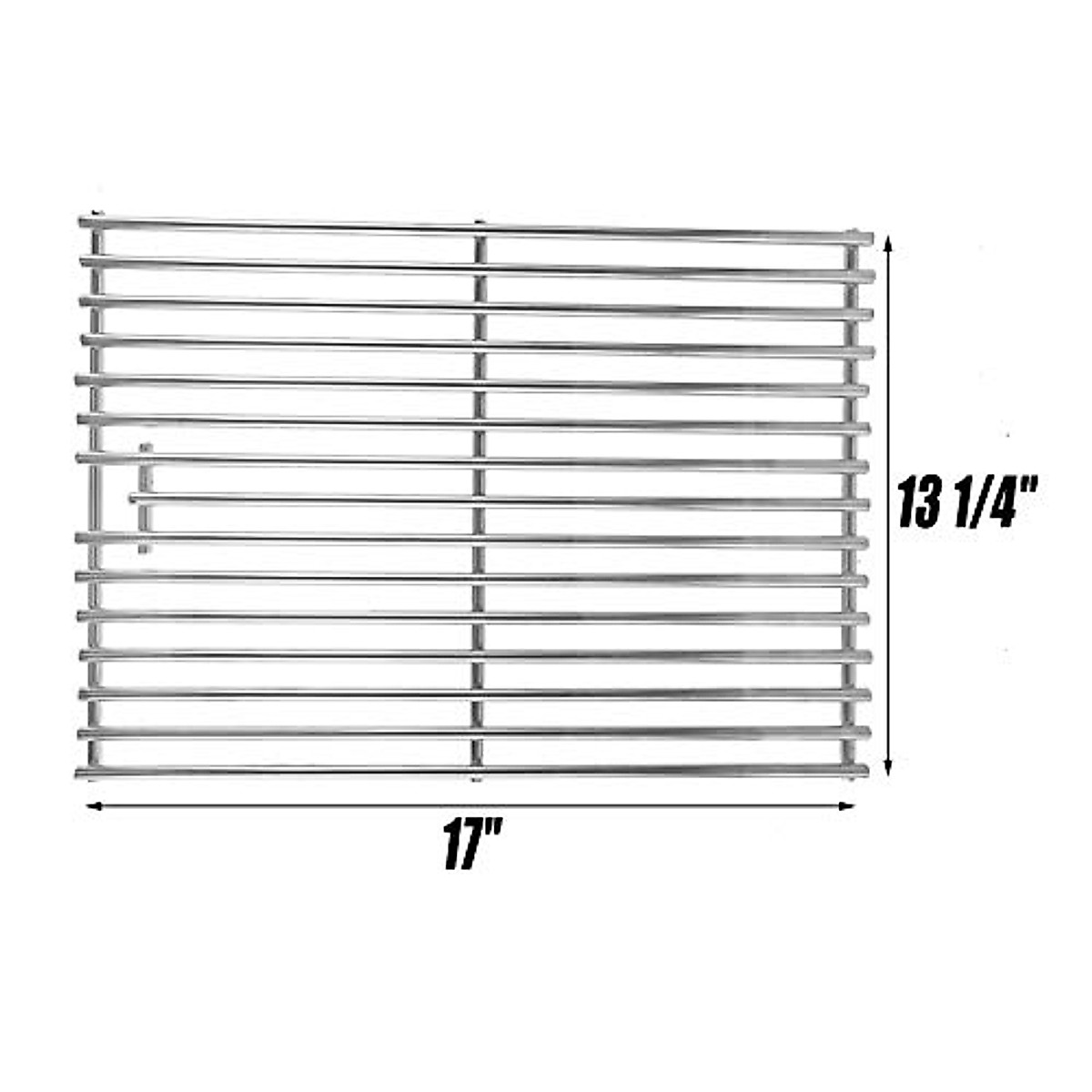 17" x 13 1/4" SOLID Stainless Steel Cooking Grates, Replacement Parts for Charbroil 463411512, 463411712, 463411911, C-45G4CB, 720-0719BL, 720-0773, Nexgrill 720-0783, 720-0773, Master Forge 1010037