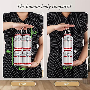 bagmad 100 Pack Sturdy Small White Kraft Paper Bags with Handles Bulk, Gift Bags 5.25x3.25x8 inch, Craft Grocery Shopping Retail Party Favors Wedding Bags Sacks (White, 100pcs)