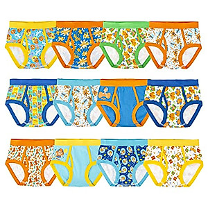 Blippi Boys' Exclusive 12-Days Advent Box of Surprise Underwear Pack Makes Potty Training Fun with Stickers, 2/3T, 4T and 5T, 12-Pack