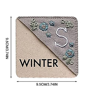 Personalized Hand Embroidered Corner Bookmark, 26 Letters Cute Flower Embroidered Corner Bookmark Embroidery Book Marker Clip for Book Lovers Bookmarks for Reading Lovers Meaningful Gift