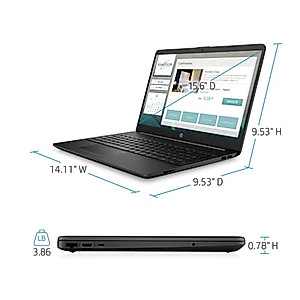 HP Laptop 15, 15.6" FHD Anti-Glare Screen, Celeron N4020 Processor, UHD Graphics, 4GB DDR4 RAM, 128GB SSD, Webcam, Type-C RJ-45 HDMI, Windows 10 in S