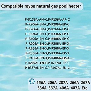 Flngr 009577F Raypak Temperature Sensor, Compatible with Raypak Heaters 206A, 207A, 266A, 267A, 336A, 337A, 406A, 407A, 3 Wire NTC 100K, Raypack 009577F Temperature Sensor Lid Units