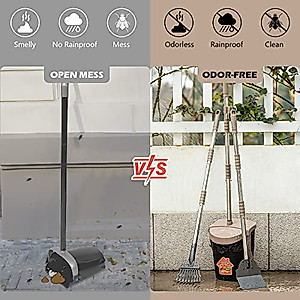 Pooper Scooper Large Swivel Bin,Heavy Duty Metal Rake&Spade for Large & Small Dogs Non-Breakable Dog Poop Scooper with 20 Waste Bags Easy to Clean Pet Waste Use on Grass, Dirt or Gravel - Pet Supplies