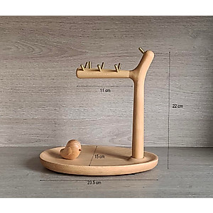 Nbcymg Wood Key Holder Jewelry Catchall Tray for Entryway Tabletop Key Stand Hanging Organizer with 8 Brass Tone Hooks