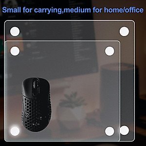 ARTISTEM Mouse Pad, Non-Slip Tempered Satin Glass Mousepad for Gaming and Working Office and Home Desk Accessories Desk Decor Fast Accurate Safe Durable and Easy to Clean 11.22"x10.42"(Performance)