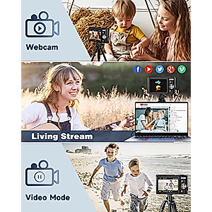 Kids Camera, Zostuic 48MP Digital Camera Autofocus with 32 GB Card FHD 1080P Vlogging Camera 16X Zoom, Compact Portable Mini Toys Cameras Gift for 4-15 Year Old Kids Children Teen Student Girls Boys