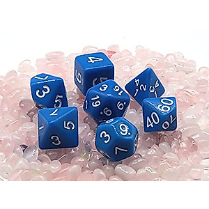 HS DICE D100 D60 D30 D20 D12 D10 D8 D4 Polyhedral Dice Set for Dungeon and Dragons MTG RPG D&D (Blue)