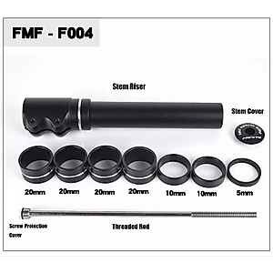 FOMTOR Bike Stem Riser, MTB Handlebar Risers Fork Stem Extender for 1-1/8" 28.6mm Fork Mountain Bike, Road Bike, MTB BMX, 210mm