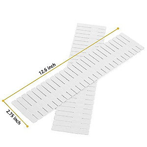 40 Pcs Plastic DIY Grid Drawer Divider Household Necessities Storage Thickening Housing Spacer Sub-Grid Finishing Shelves for Home Tidy Closet Stationary Socks Underwear Scarves Organizer (White)