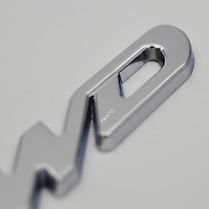 Chrome Metal 3D 4WD Emblem Badge with Pre-Adhesive for Honda Passport and Toyota 4Runner Tacoma and Subaru Crosstrek and Nissan Frontier Tina Exterior Performance Trim Decal