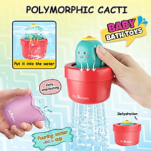 GILOBABY Baby Bath Toys, Bathtub Toys for Toddlers, Water Toys for Kids with Shower and Floating Squirting Toys, Baby Bath Tub Toys Set, Birthday Gifts for Boys Girls Ages 6+ Months