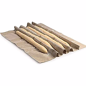 Bread Story Premium Professional Bakers Couche (Canvas) 35"x26" - Natural Flax Linen Heavy Duty Proofing Cloth for baking French Baguette loaves, Artisan loaf