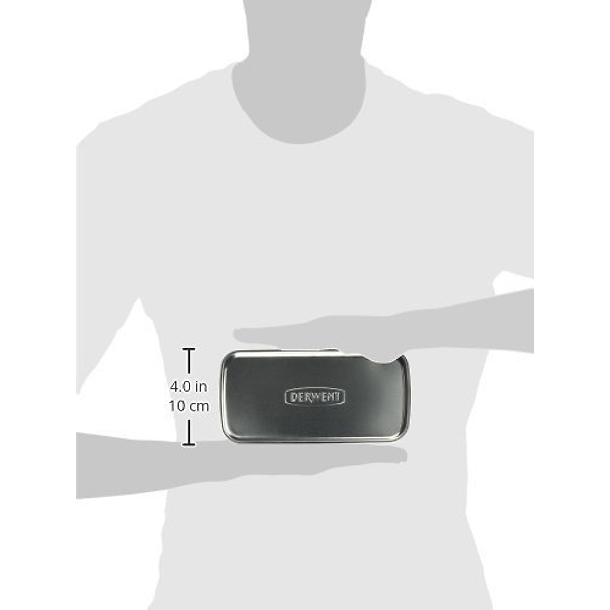 Derwent Pencil Tin (2300582) , Silver, 1 Count (Pack of 1)