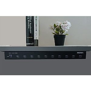 SEDNA - 19 Inch 1U Rack Mount 10 Port USB 3.2 Gen II Hub (10Gbps) with 5V 10A AC/DC Adapter