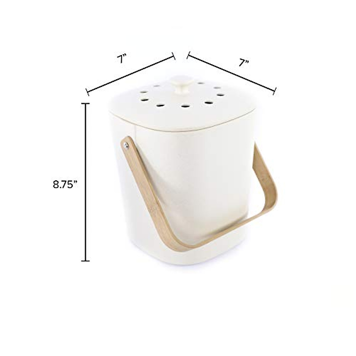 Bamboozle Food Compost Bin, Indoor Food Composter for Kitchen (Natural)