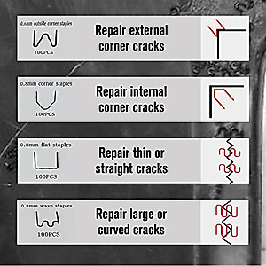 MOTOCOCHE 110V 100W Newest Plastic Welder Hot Stapler Gun with 4 Types Staples and Pliers, Plastic Welding Machine Kit with Scraper & Utility Knife for Car Bumper Repair (Yellow)