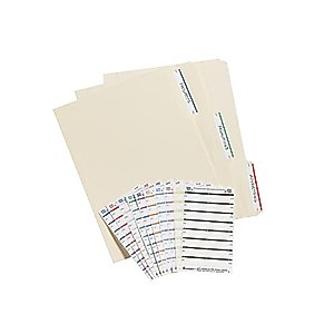 Avery File Folder Labels on 4" x 6" Sheets, Easy Peel, White/Red, Print & Handwrite, 2/3" x 3-7/16", 252 Labels (5201)