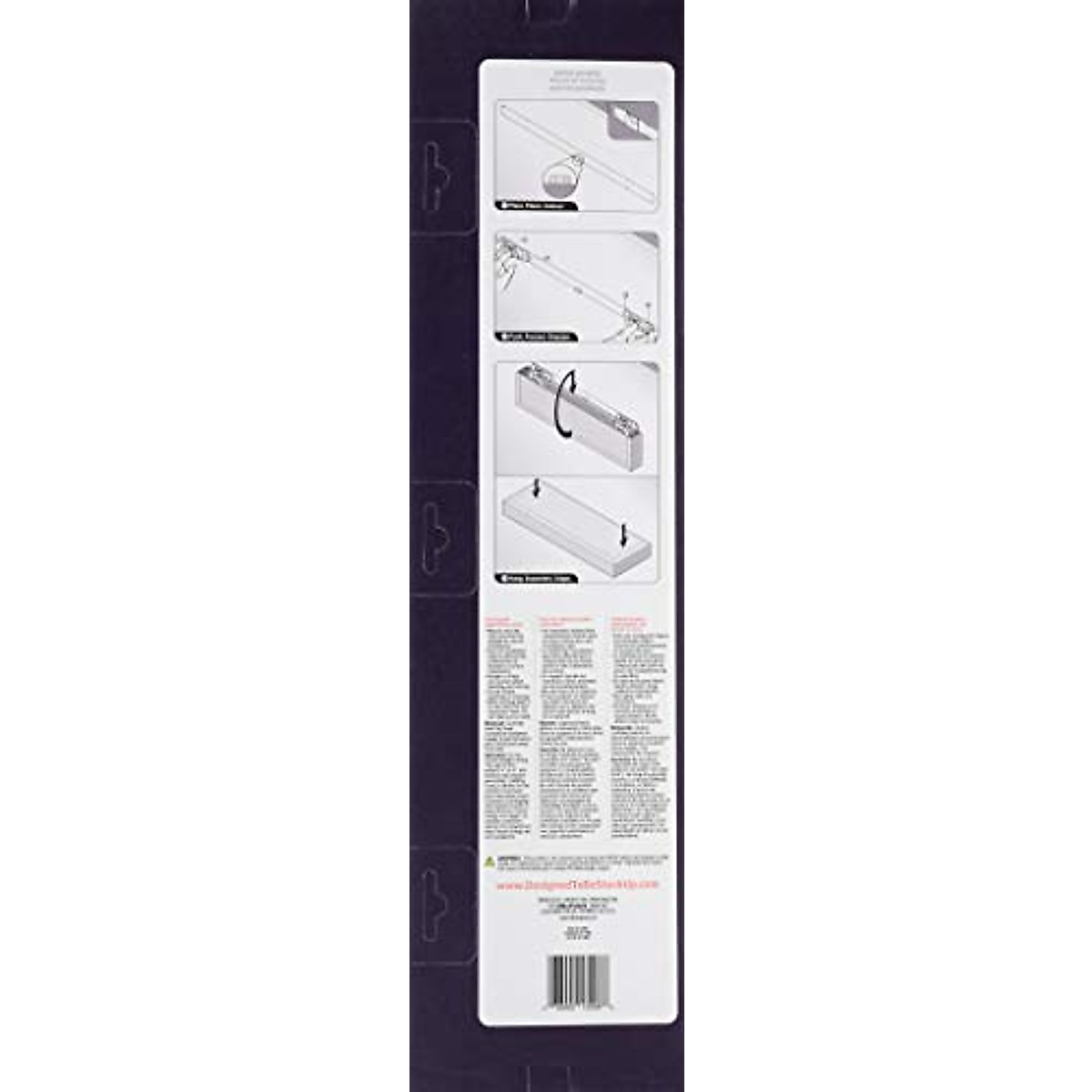 HIGH & MIGHTY 515610 Decorative 24" Floating Shelf Holds up to 20lbs, Easy Tool-Free Dry Wall Installation, Beveled, Retail Packaging, White