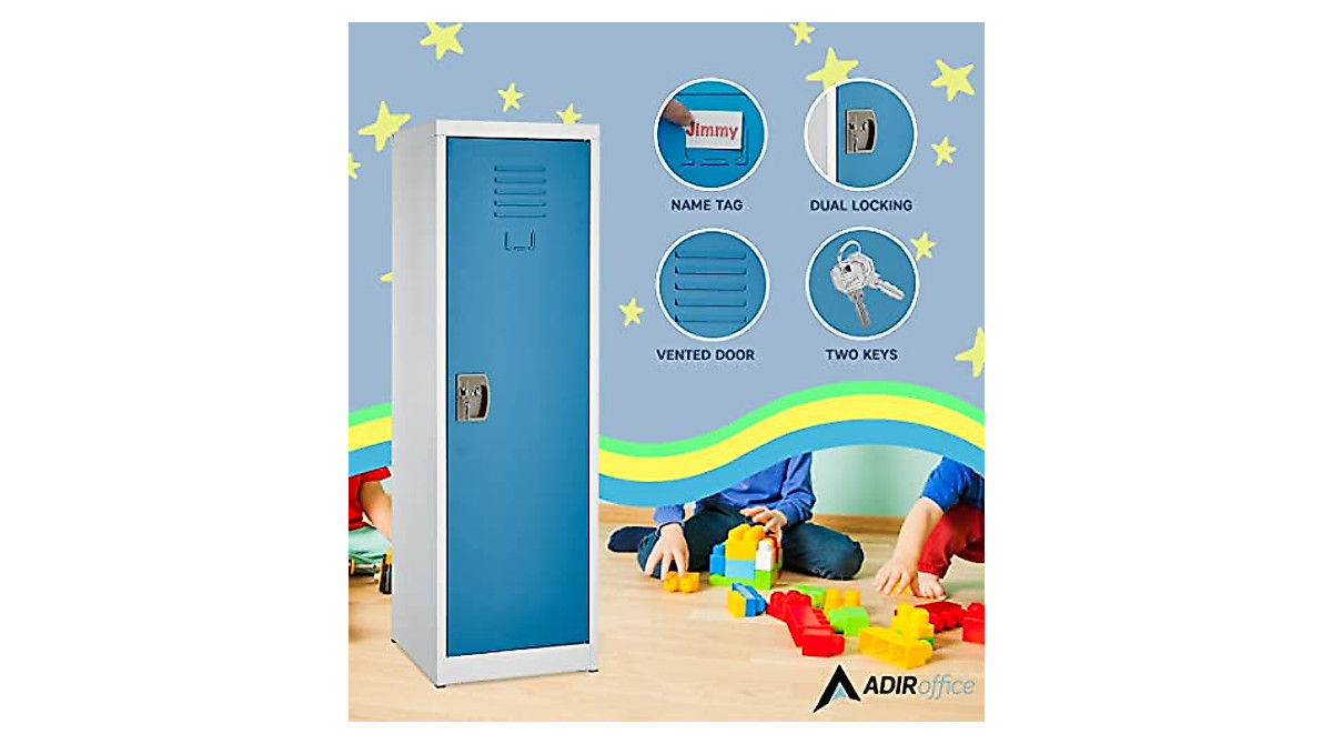 AdirOffice Kids Steel Metal Storage Locker - for Home & School - with ...