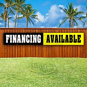 Financing Available Extra Large 13 oz Banner Heavy-Duty Vinyl Single-Sided with Metal Grommets