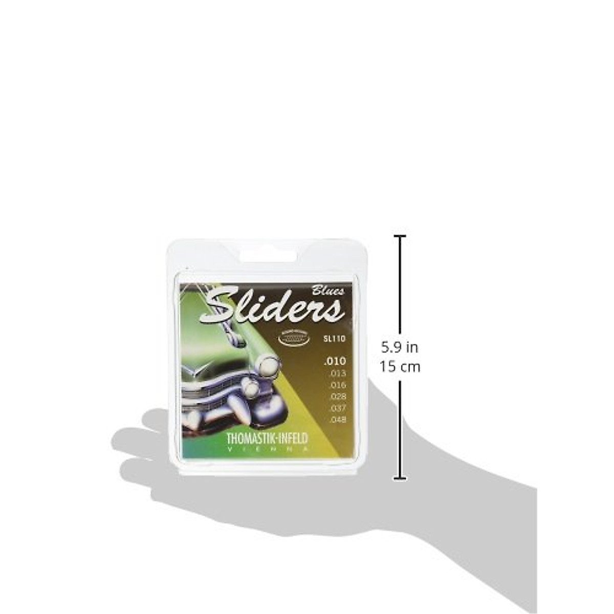 Thomastik-Infeld SL 110 Blues Sliders Round Wound Electric Guitar String Set, Natural,SL110