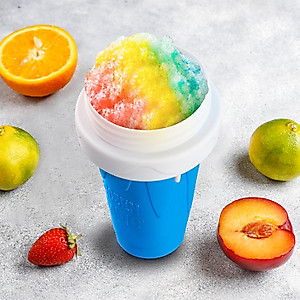 Slushy Maker Cup - TIK TOK Quick Frozen Magic Cup, Double Layers Slushie Cup, DIY Homemade Squeeze Icy Cup, Fasting Cooling Make And Serve Slushy Cup For Milk Shake, Smoothies, Slushies (350 ml, 2)