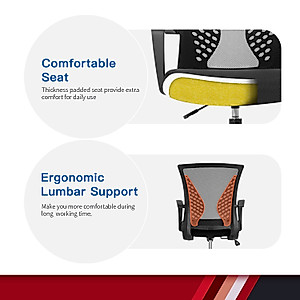 FDW Drafting Chair Tall Office Chair Ergonomic Office Chairs Adjustable Height Rolling Swivel Computer Task Chair Mesh Desk Chair with Arms Foot Rest Back Support (Black)