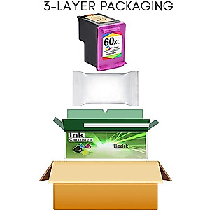 Limeink Remanufactured Ink Cartridge 60XL 60 XL Replacement for HP Envy 100 110 120 Photosmart c4680 c4780 c4795 d110 Deskjet d2680 f2430 f4280 f4440 f4580 f4480 Printer 1 Color