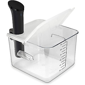 EVERIE Collapsible Hinged Lid Compatible with Anova Nano 750w, 800w, 900w, AN500-US00 1000w and Compatible with Rubbermaid Container 12,18,22 Quart(Corner Mount)