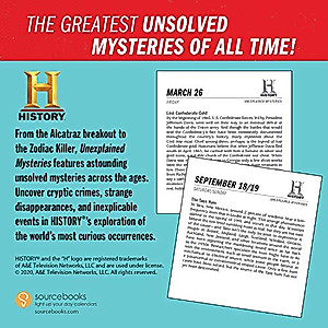 2021 History Channel Unexplained Mysteries Boxed Calendar: 365 Days of Inexplicable Events, Strange Disappearances, and Baffling Phenomena (Daily Calendar, Desk Gift for True Crime Fans)