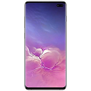 Samsung Galaxy S10+ Plus G975F GSM Unlocked Smartphone (Renewed) (Ceramic Black, 128GB)