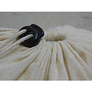 Food Grade Cotton Fabric Bags 4-Pack Reusable - Organic Storage Bulk Bags - Produce Drawstring Muslin Bags - Reusable Natural Cloth Flour Sack Bags - Grain Bags -19 x 16 inches