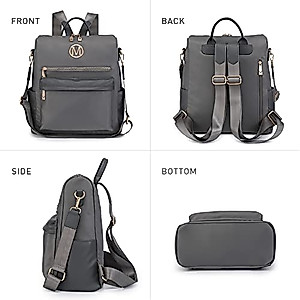 MKP COLLECTION Women Nylon Water Resistant Backpack Purse Convertible Large Ladies Designer Rucksack Travel Shoulder Bags Handbag Wristlet
