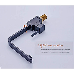 Bathtub Upgraded Best Modern Hot & Cold Mixer Single Lever Single Handle Kitchen Sink Tap, matt Black Finish Monobloc Kitchen Taps