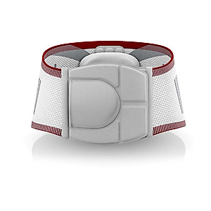Actimove Professional LumbaMotion Back Support with Pressure Pad for Women | Lumbar Sacral Support Belt for Lumbar Lower Back Support Belt for Sciatica, Herniated Disc, Scoliosis Back Pain Relief | White, Medium