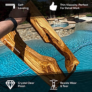 24 Hour Deep Pour Epoxy Resin 1.5 Gallon / 192 oz Kit, Liquid Glass Clear, Fast Cure, Casting Resin, Bubble Free, DIY Thick Pour, Heat Resistant, Charcuterie Boards, Serving Trays & Resin Coasters