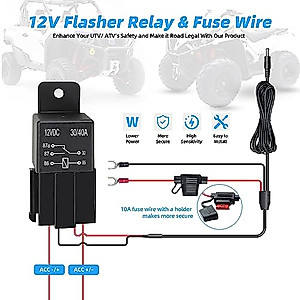 Roykaw UTV ATV Street Legal Kit with Turn Signal Rocker and Hazard Switch, 110dB Horn, Compatible with Polaris, Pioneer, Talon, Can-Am, Kawasaki, Arctic Cat, Upgrade COB illuminant - Even and Natural