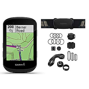 Garmin Edge 530 (Sensor Bundle) GPS Bike Computer with HRM, Speed/Cadence Sensors, Silicone Case (Black) & Tempered Glass | Cycle Maps, VO2 Max, Popularity Routing | Cycling Computer | 010-02060-10