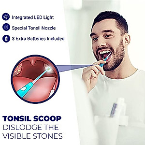 ORAVIX Tonsil Stone Removal Kit - Tonsil Stone Remover - Fast Painless Tonsillolith Remover Tool - Tonsil Cleaner - Fight Bad Breath - Tonsil Stone Removal - Oral Irrigator - Tongue Scraper - 7 Pieces