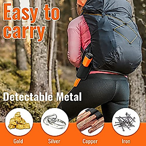 Metal Detector Pinpointer, Professional Waterproof Handheld Pin Pointer Wand, Portable Treasure Finder Pinpointing Probe LED Buzzer Vibration Sound with 9V Battery